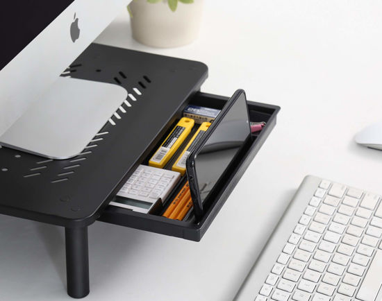 GetUSCart- FITUEYES Monitor Stand with Drawer - Adjustable Computer ...