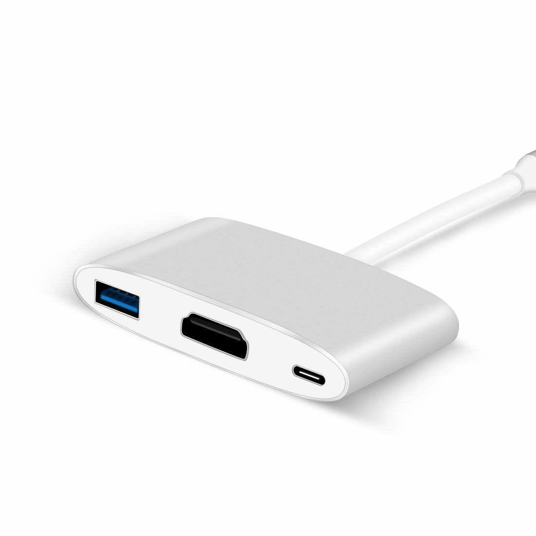 GetUSCart- USB C Hub 3 in 1 USB C Dongle to Multi-Port Adapter with 4K ...