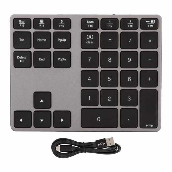 GetUSCart- Wendry Bluetooth Number Pad, Wireless 35 Keys Numeric Keypad Rechargeable Ultra-Thin ...