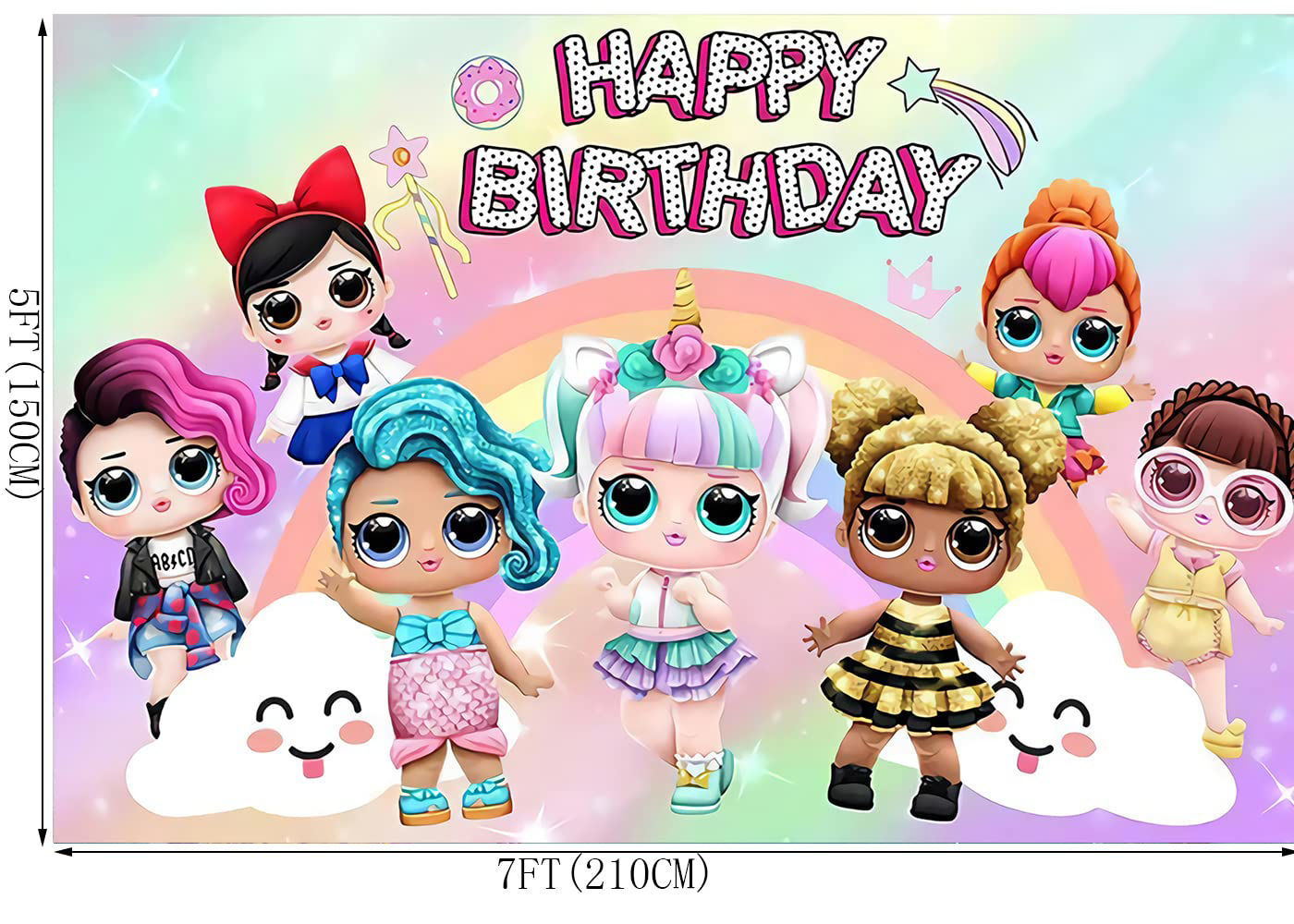 GetUSCart- Doll Toy Backdrop Girls Happy Birthday Photo Photography ...