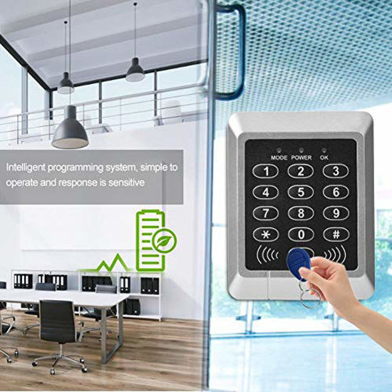 GetUSCart- Metal Access Control Keypad with 10 Key Fobs, Card Access Control Password Keypad for ...