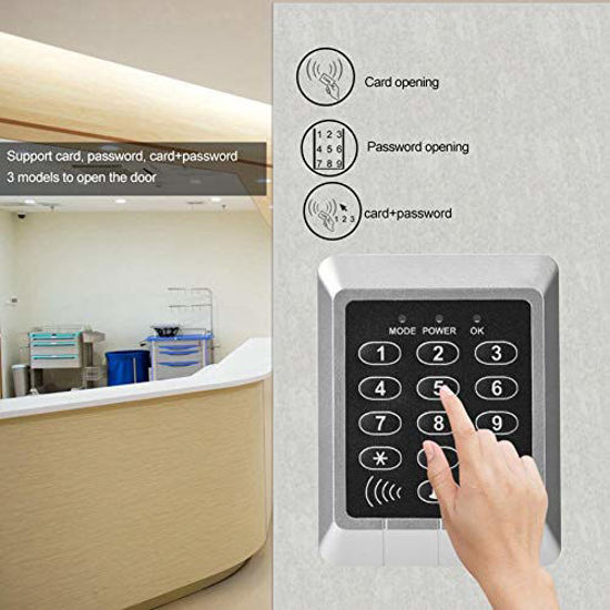 GetUSCart- Metal Access Control Keypad with 10 Key Fobs, Card Access Control Password Keypad for ...