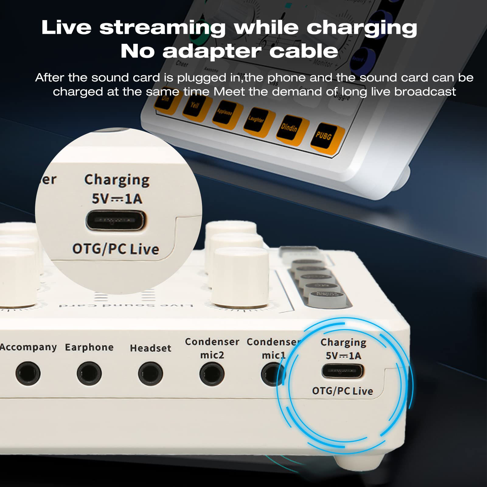 GetUSCart- Live Sound Card, Mini Sound Mixer Board for Live Streaming ...