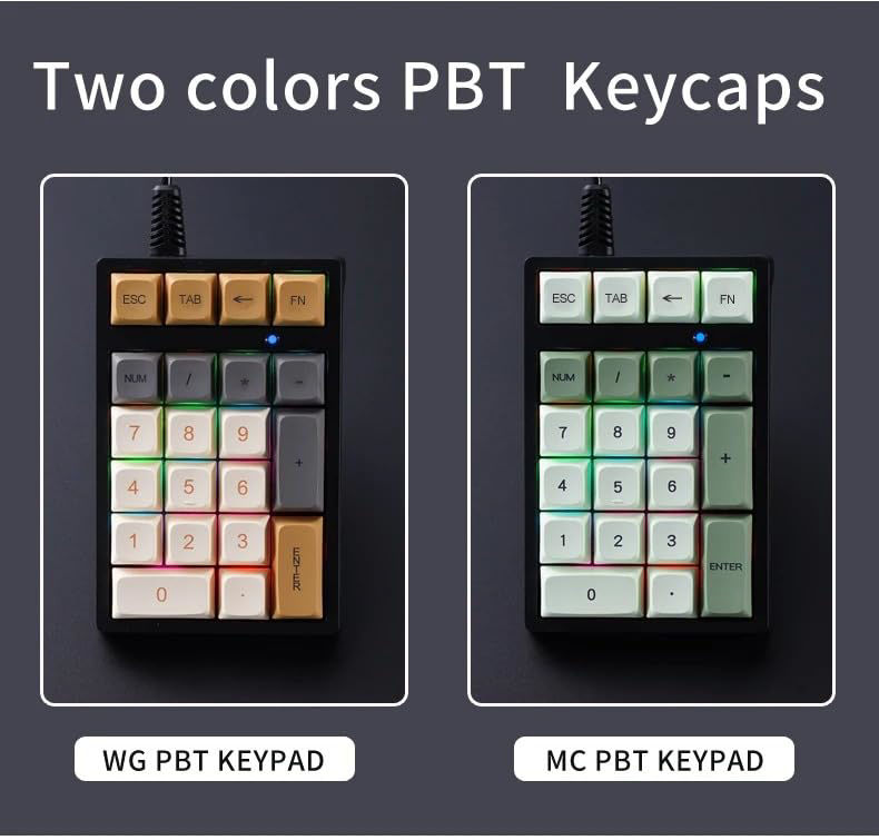 GetUSCart- Mechanical Number Pad, Hot Swappable Numpad Wired USB 21 ...