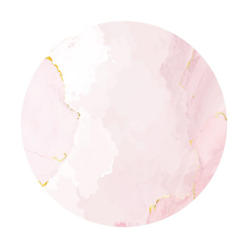 GetUSCart- Laeacco Pink Marble Round Backdrop 5x5ft Polyester Natural ...