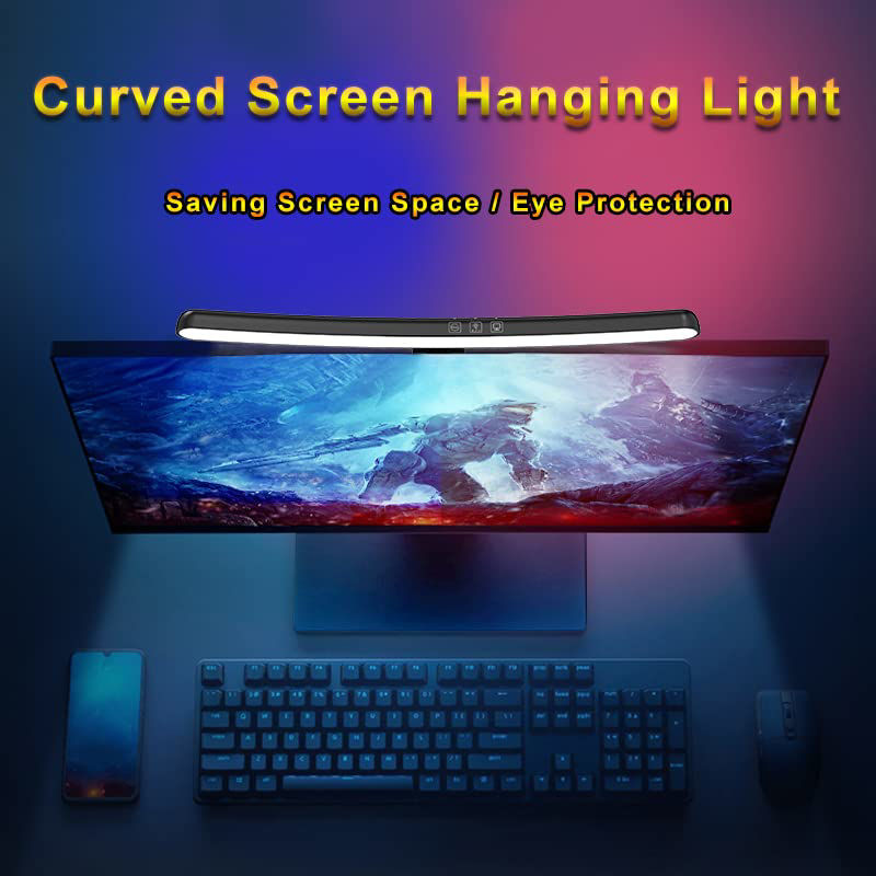 GetUSCart- Curved Screen Bar Light for Curved Monitor, E-Reading LED ...