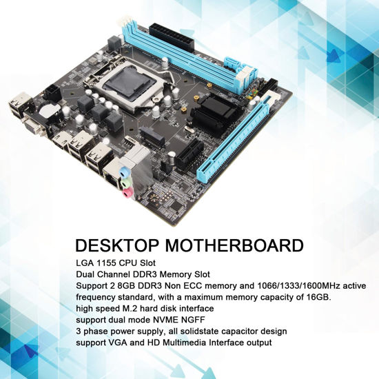GetUSCart- Micro ATX Motherboard,DDR3 Motherboard with LGA 1155 Slot,M ...