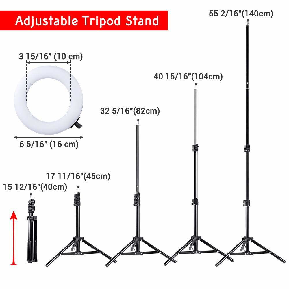 GetUSCart- AW 7INCH RGB Dual LED Ring Light 12 Light Modes 3200-6500K ...
