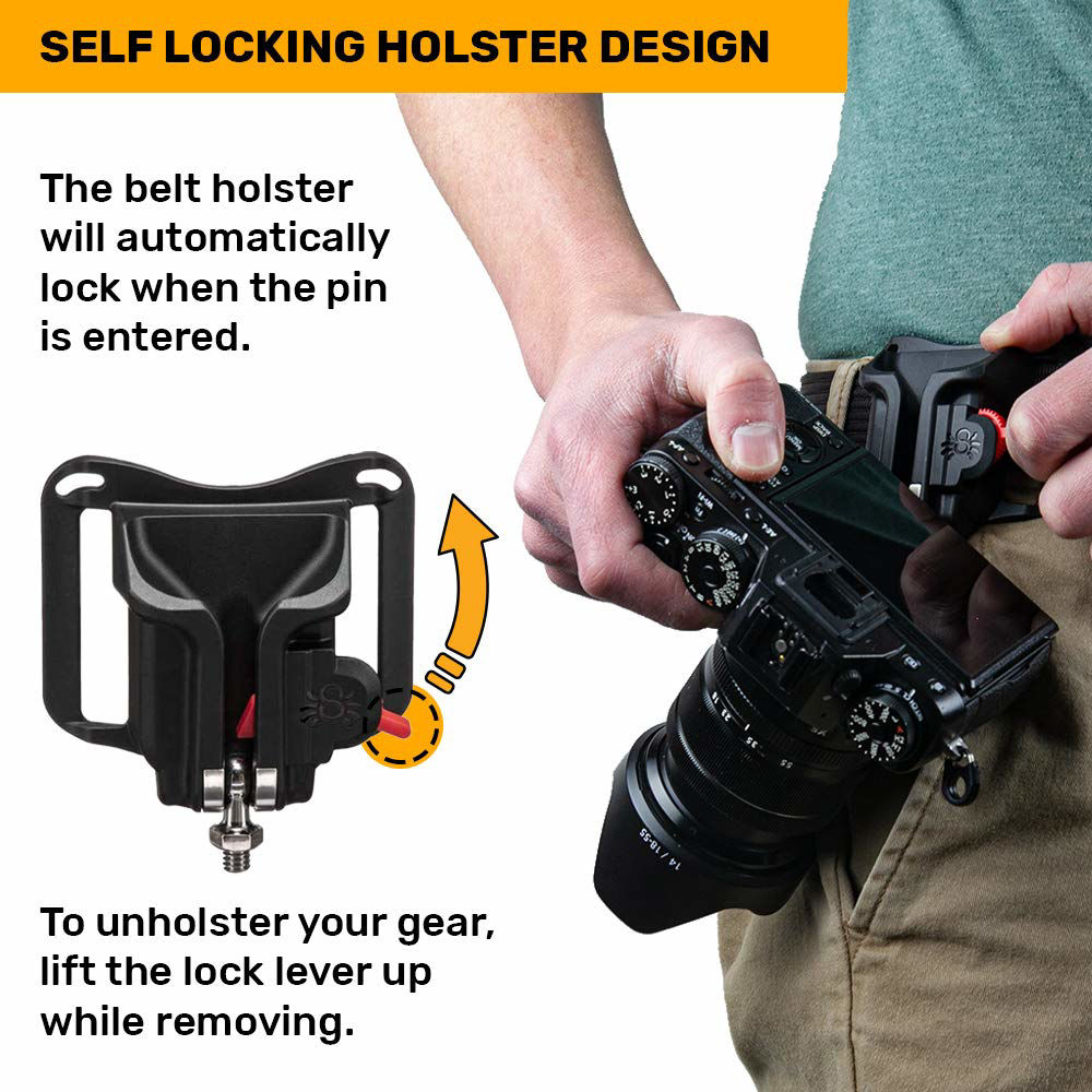 GetUSCart- Spider Holster - BlackWidow Camera Holster + Pin - Self ...