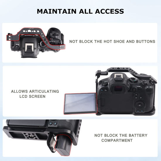 GetUSCart- Foto4easy Camera Cage for Canon EOS R6 Mark II,Aluminum ...