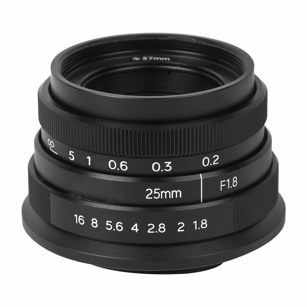 GetUSCart- Digital 25mm F1.8 Lens, E Mount Manual Portrait Fixed Focal Lens Adjusted Manually ...