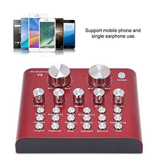 GetUSCart- External Sound Card, V8 USB Audio Mixer Mobile Computer PC ...