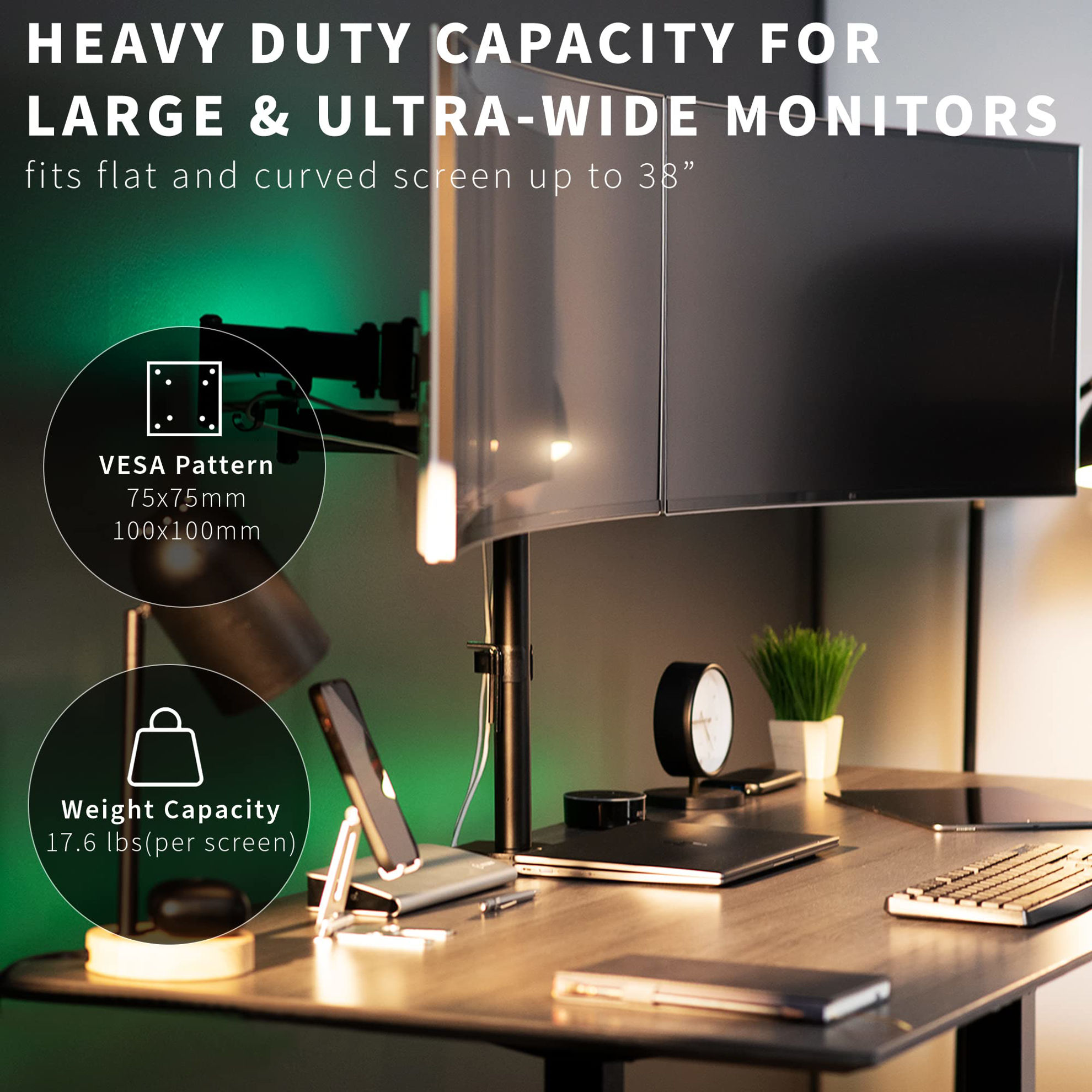 GetUSCart- VIVO Dual Ultra Wide 13 to 38 inch Computer Monitor Mount ...