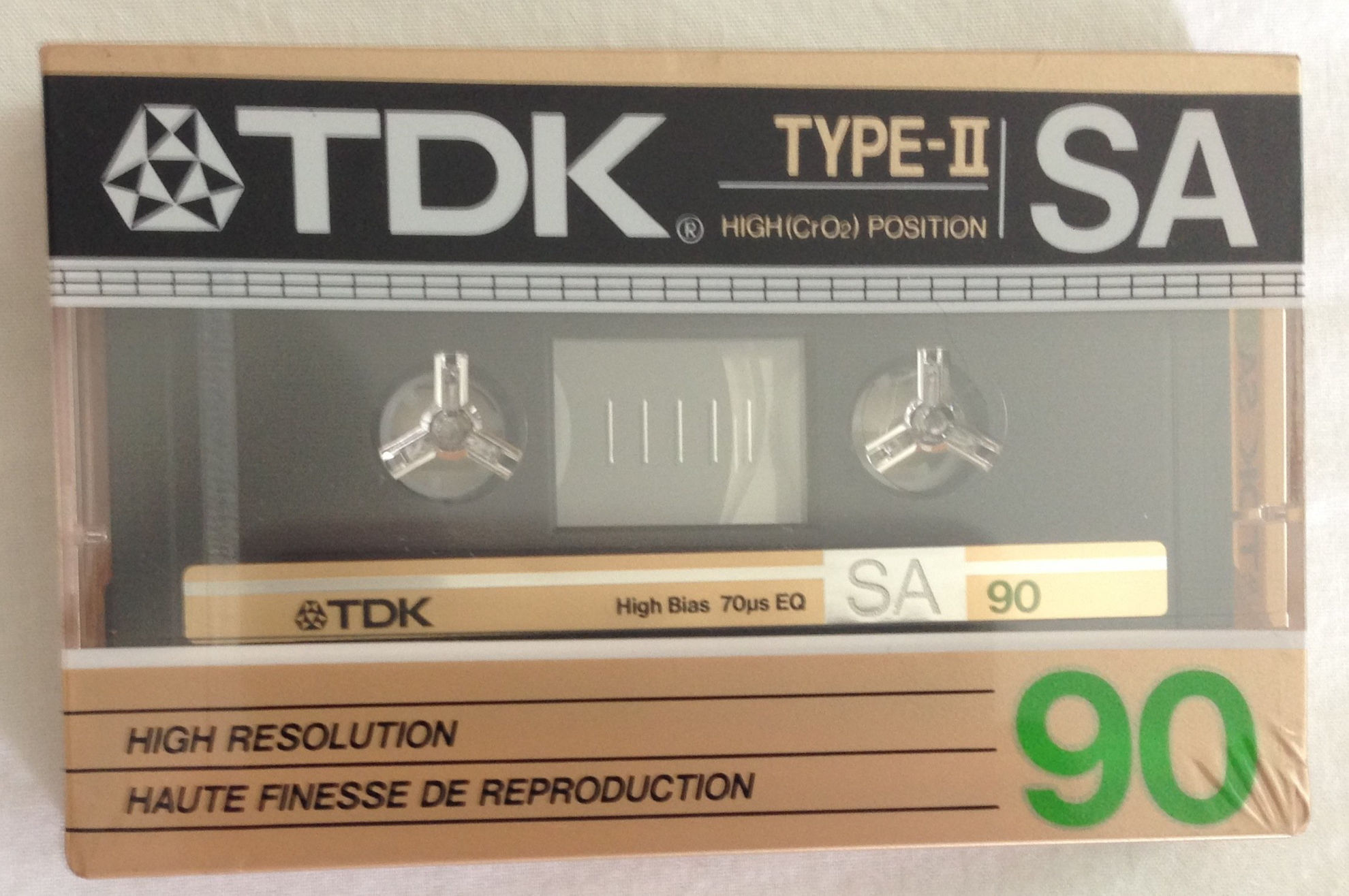 GetUSCart- Vintage Rare TDK Type II SA90 High Resolution High CrO2 Position 90 Minute Cassette