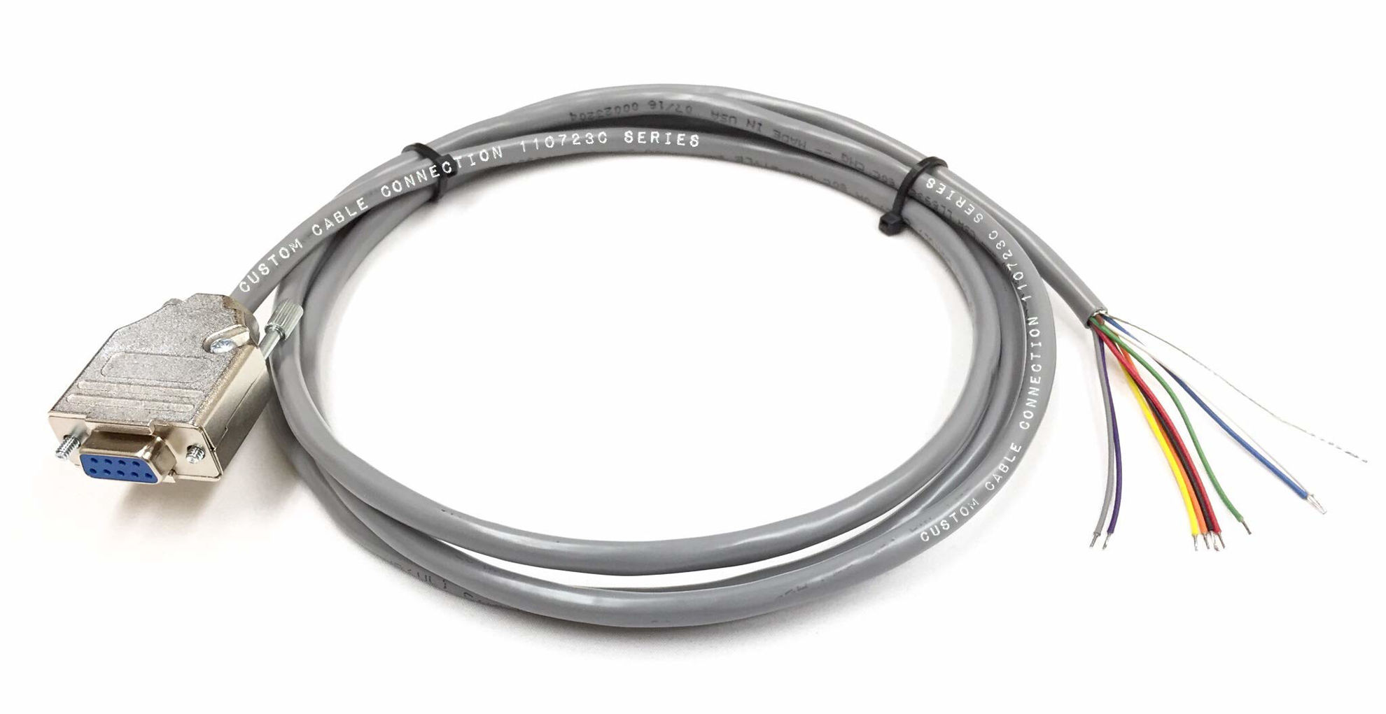 GetUSCart- Custom Cable Connection 6 Foot DB9 Female to Blunt End RS232 ...