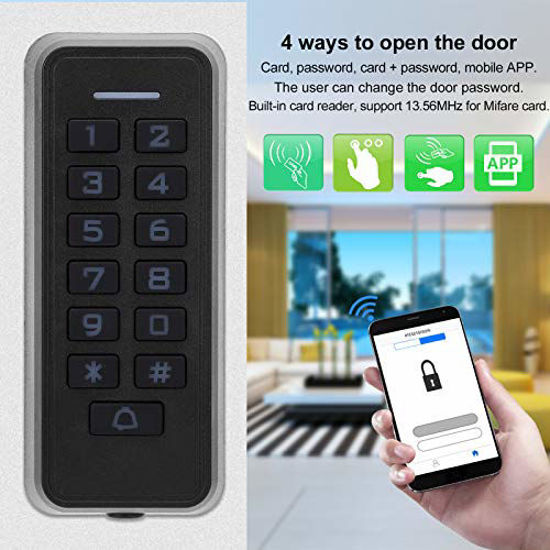 GetUSCart- Wireless WiFi Access Control Keypad, 13.56MHz RFID IC Card Reader, Password Access ...