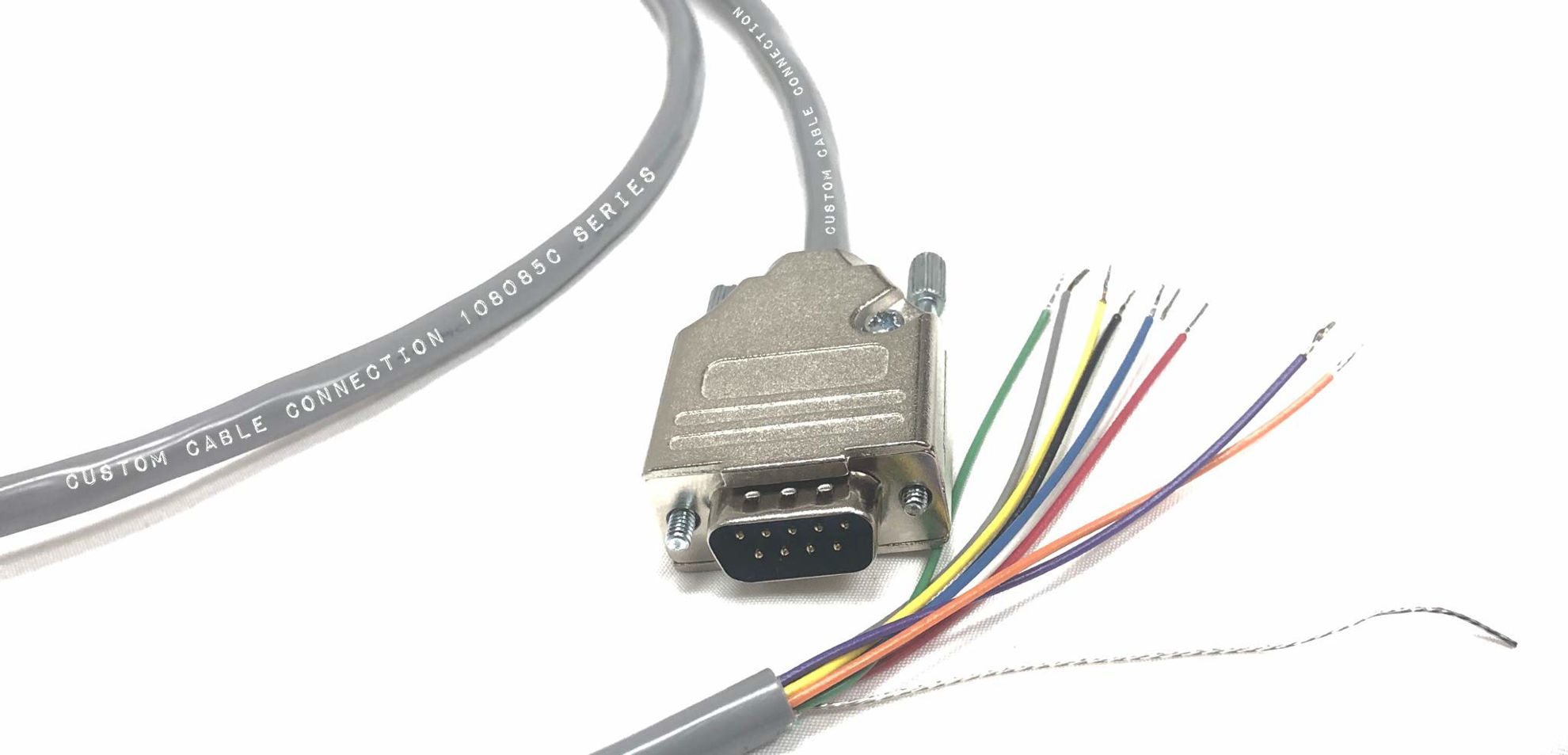 GetUSCart- Custom Cable Connection 6 Foot DB9 Male to Blunt End RS232 ...