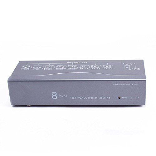 GetUSCart- E-More 8 Port VGA Video Splitter 1-to-8 Monitor VGA/SVGA LCD ...