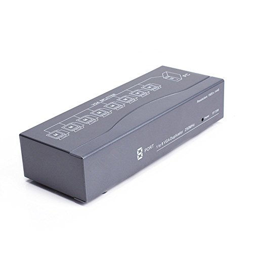 GetUSCart- E-More 8 Port VGA Video Splitter 1-to-8 Monitor VGA/SVGA LCD CRT 8 Port Video ...