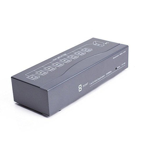 GetUSCart- E-More 8 Port VGA Video Splitter 1-to-8 Monitor VGA/SVGA LCD ...