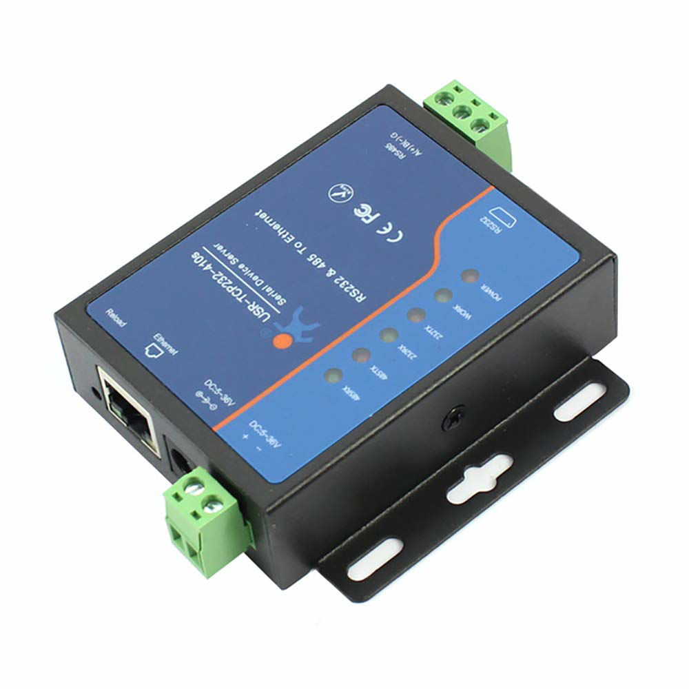 GetUSCart- Serial to Ethernet Converter Adapter RS232 RS485 to TCP/IP Serial Device Server ...