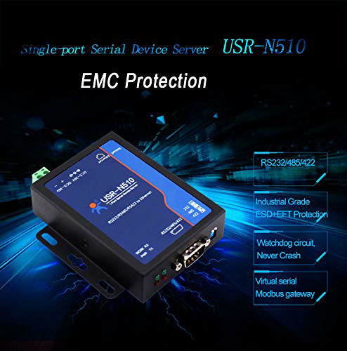 GetUSCart- USR-N510 RS232 RS485 RS422 10/100Mbps Industrial Serial ...