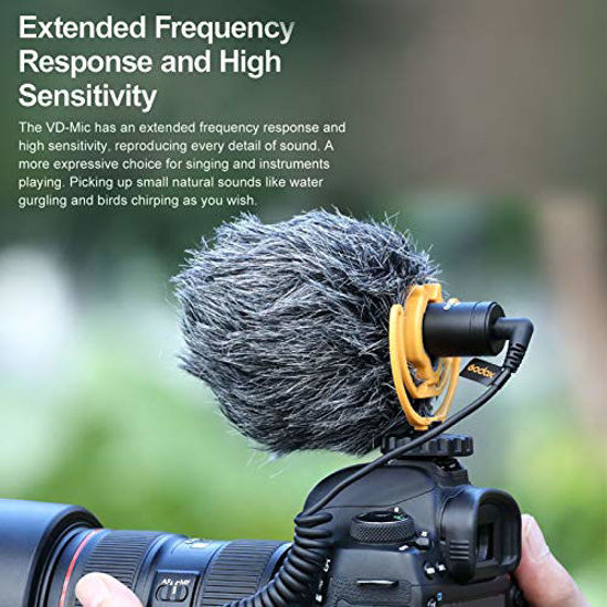 GetUSCart- GODOX VD-Mic Shotgun Microphone with 3.5mm TRS TRRS Output ...