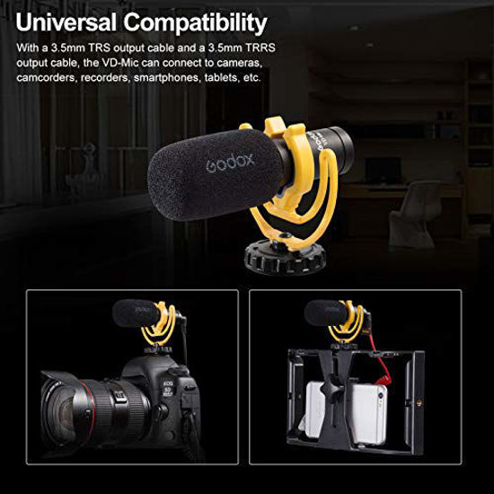 GetUSCart- GODOX VD-Mic Shotgun Microphone with 3.5mm TRS TRRS Output ...
