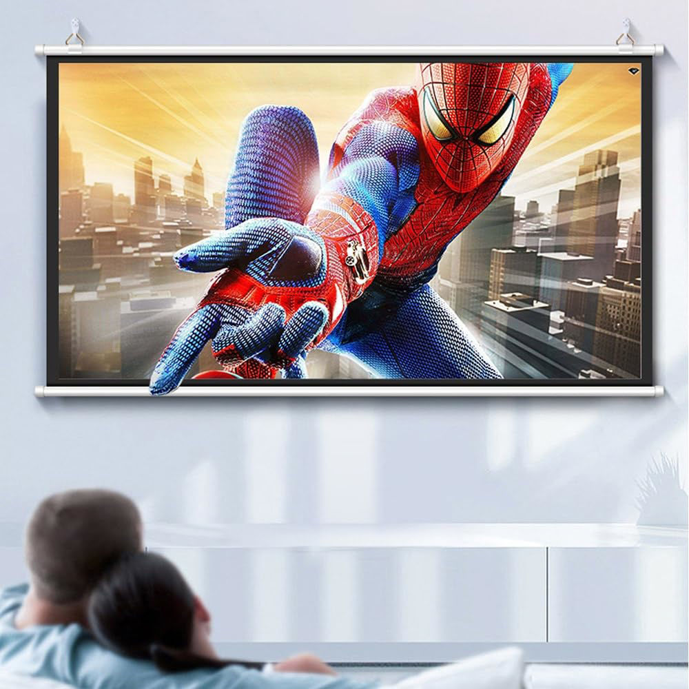 GetUSCart- FUREMA 40" 50" 60" Manual Projector Screen HD, Home Theater ...