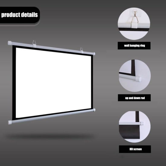GetUSCart- FUREMA 40" 50" 60" Manual Projector Screen HD, Home Theater ...