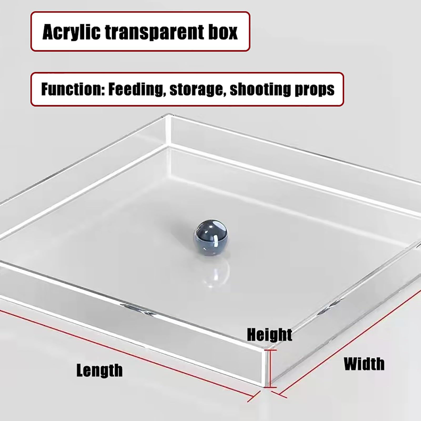 GetUSCart- Transparent Acrylic Water Tank Shallow Sink Shooting Props ...