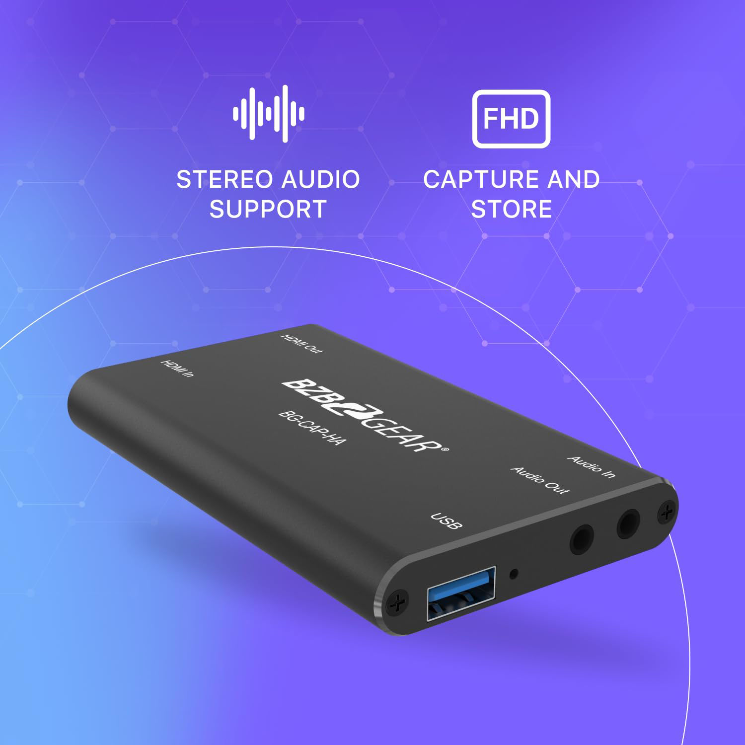 GetUSCart- BZBGEAR USB 3.0 1080P FHD Powered HDMI Capture Card