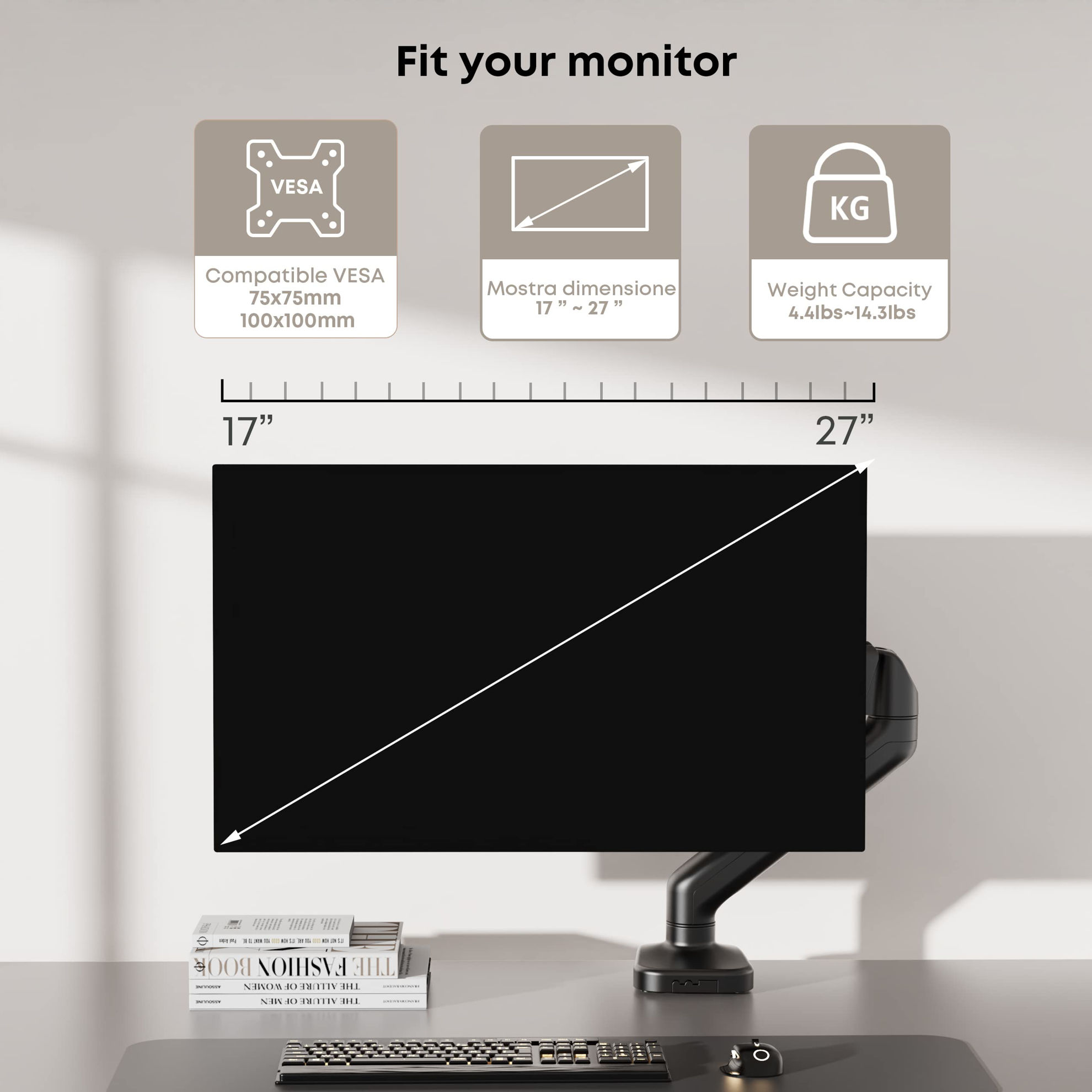 GetUSCart- Single Monitor Desk Mount Stand - PUTORSEN Articulating Gas ...