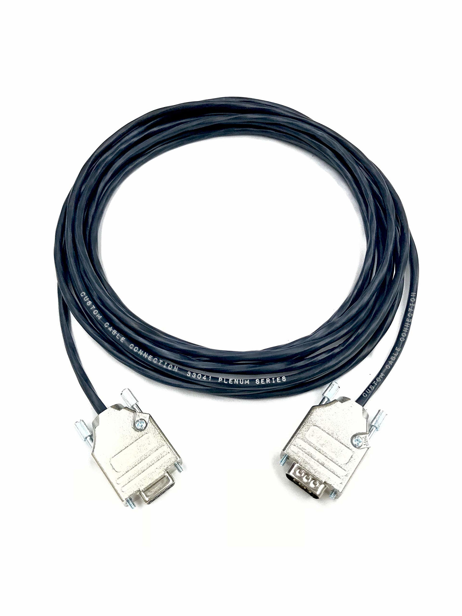 GetUSCart- 25 Foot DB9 Male to Female RS232 Plenum Extension Serial Cable - 22 AWG with Plenum ...