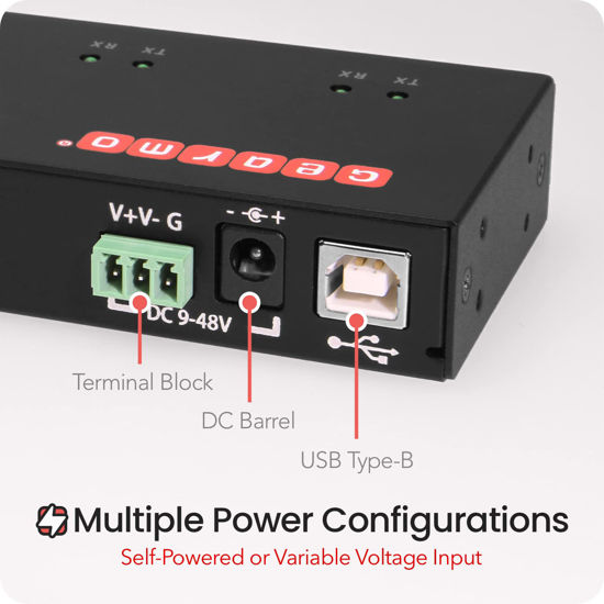 GetUSCart- Industrial 4-Port USB to Serial Adapter DB9 RS-232 with FTDI ...