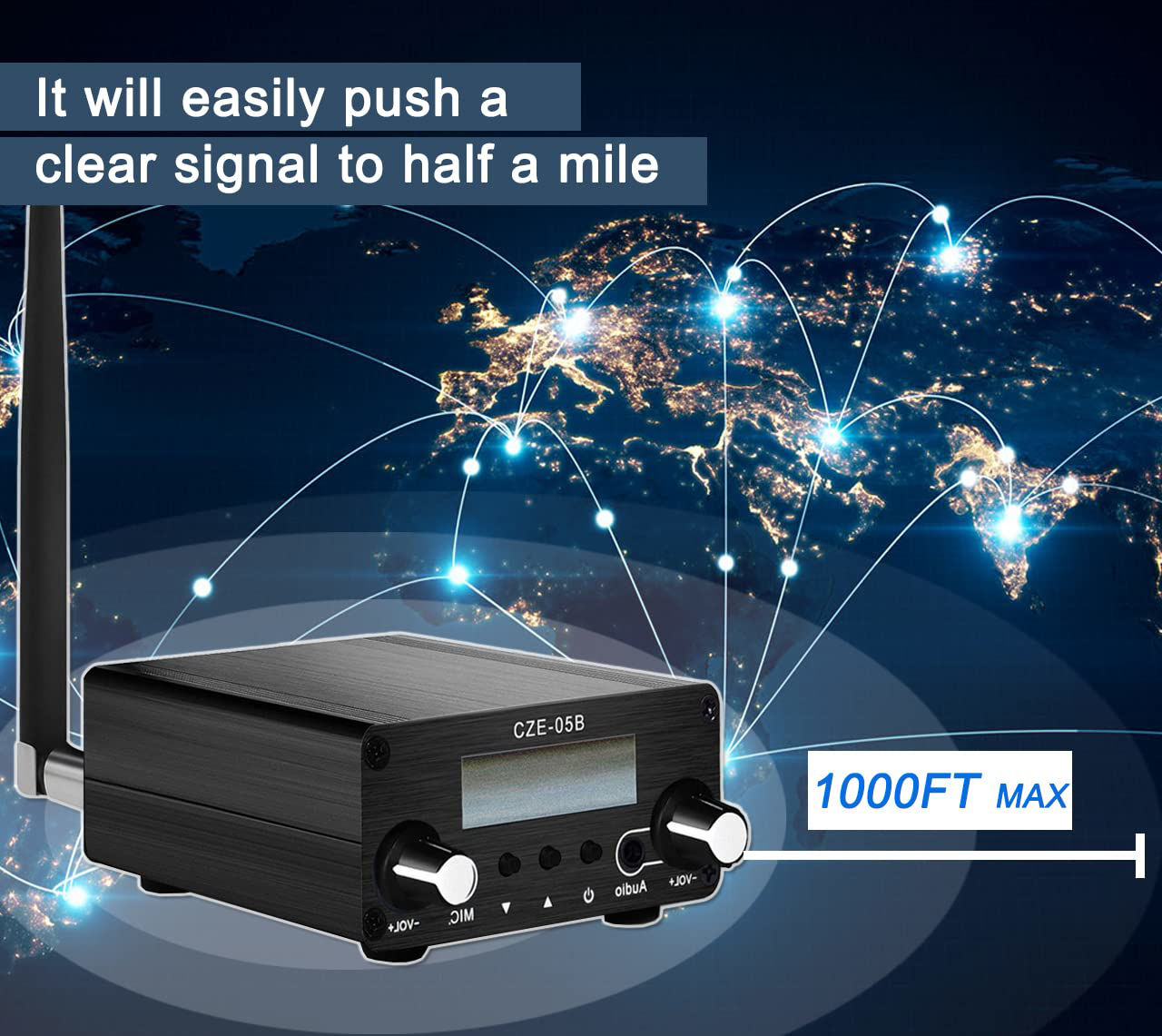 GetUSCart- FCC Certified FM Transmitter for Church 0.5W Broadcast ...