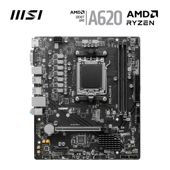 Am5 Motherboard MSI PRO A620M-E AM5 AMD A620 SATA 6Gb/s DDR5 MATX ...