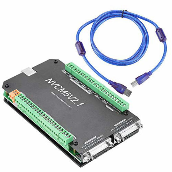 GetUSCart- CNC Motion Controller NVCM 5 Axis CNC Controller MACH3 USB Interface Board Card for ...