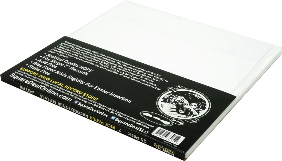 GetUSCart- (500) 7" Record Inner Sleeves - 3-Layers of Archival Quality ...