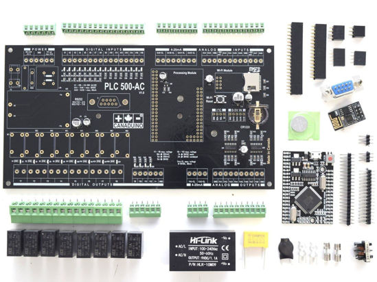 GetUSCart- CANADUINO PLC 500-AC - Programmable Logic Controller DIY Kit - WiFi - 120-240V AC