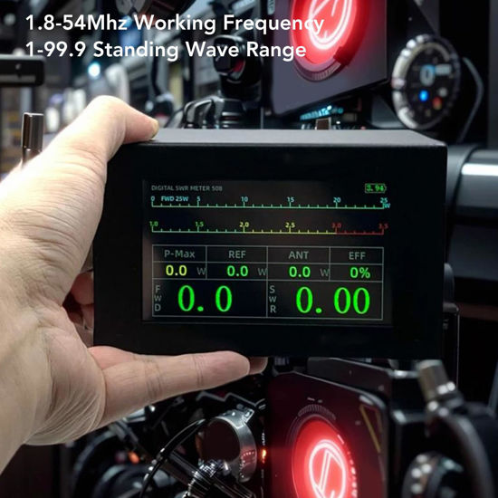 GetUSCart- Digital Power SWR Meter, UHF Interface 1.8‑54Mhz 0.5‑200W 1 ...