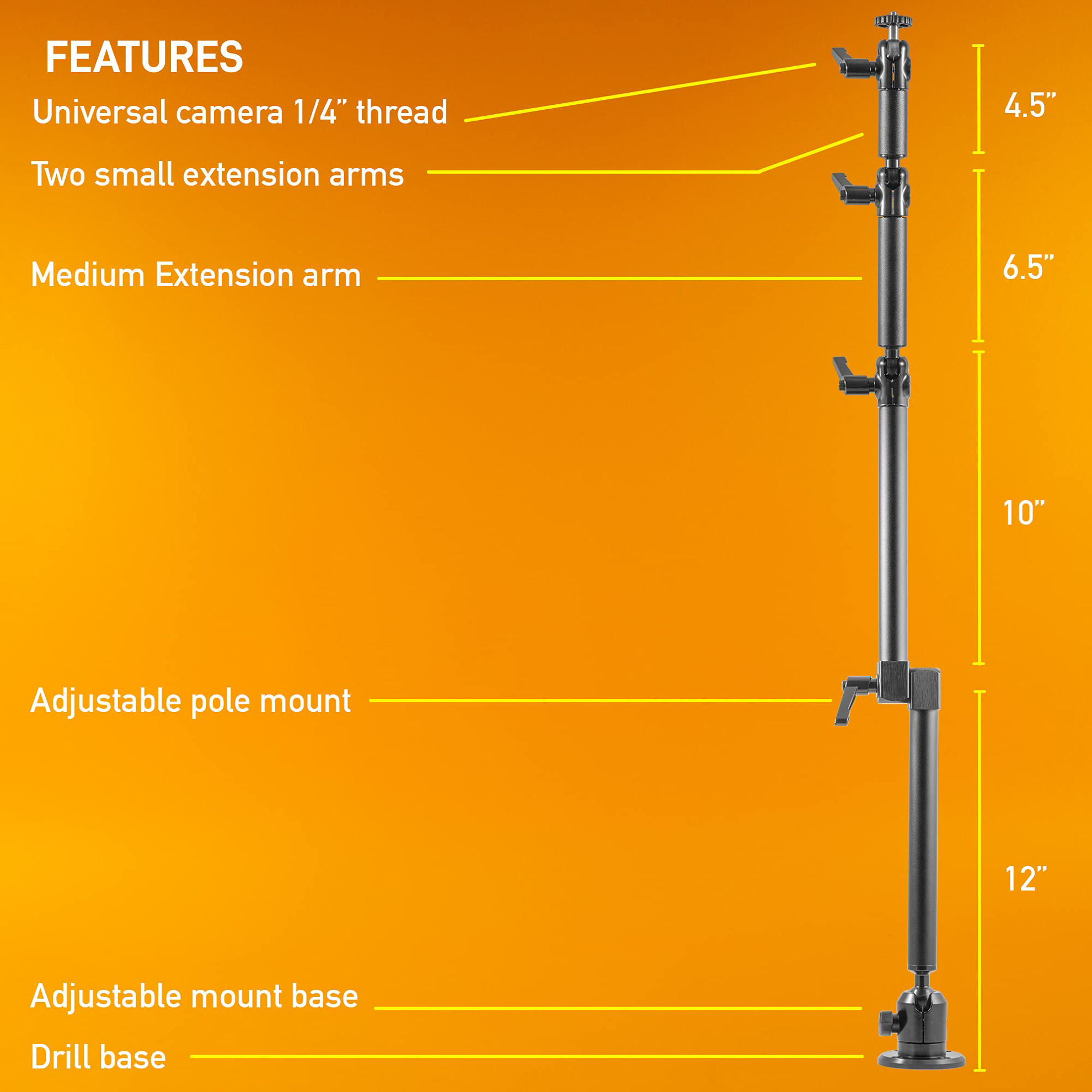GetUSCart- iBOLT Stream-Cast Overhead Ceiling/Wall-Metal Multi-Angle ...