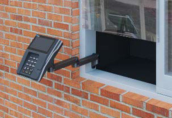 GetUSCart- Retractable Arm Mount for Drive Thru Credit Card Reader