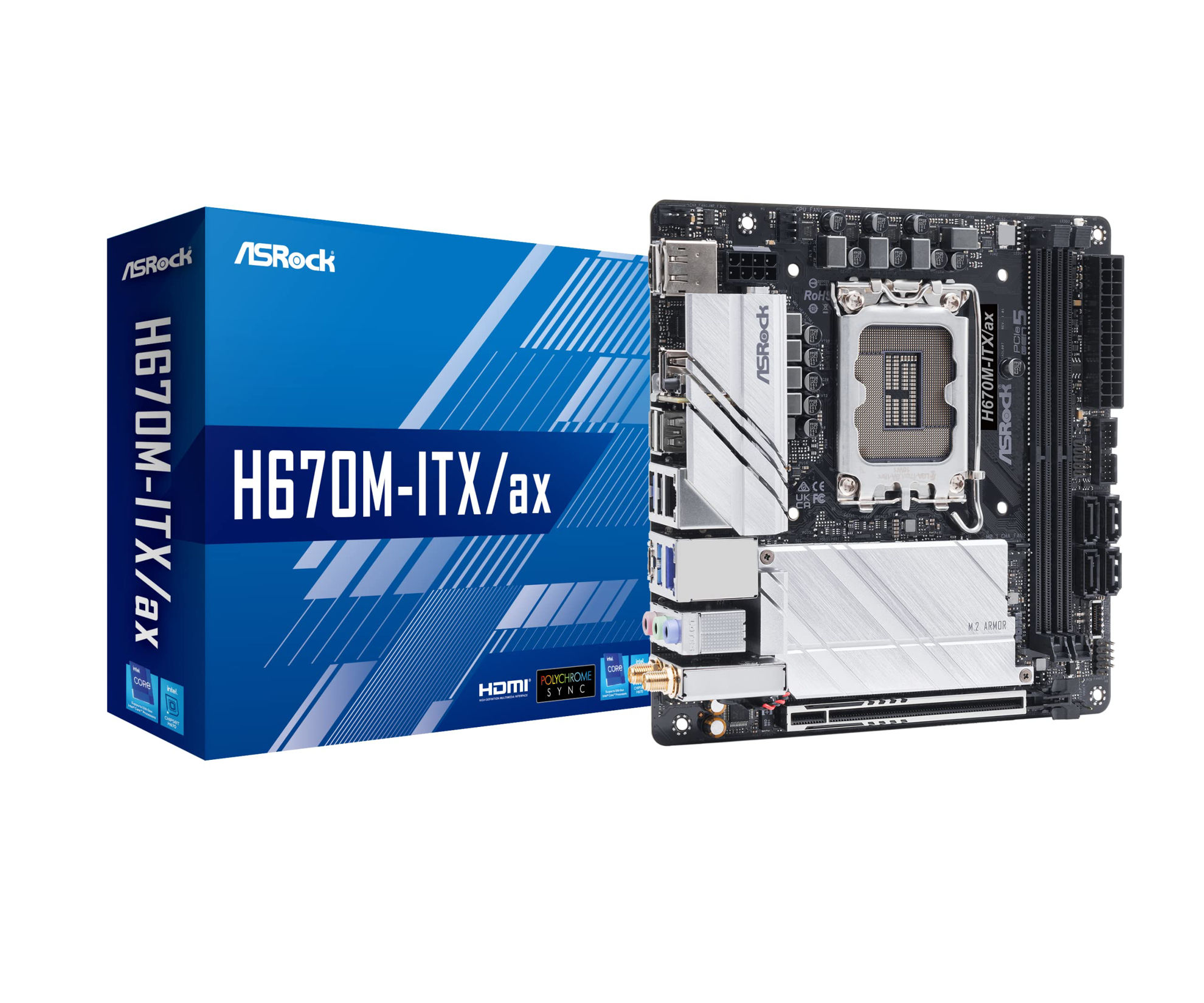 GetUSCart- ASRock H670M-ITX/ax Intel H670 Series CPU (LGA1700 ...