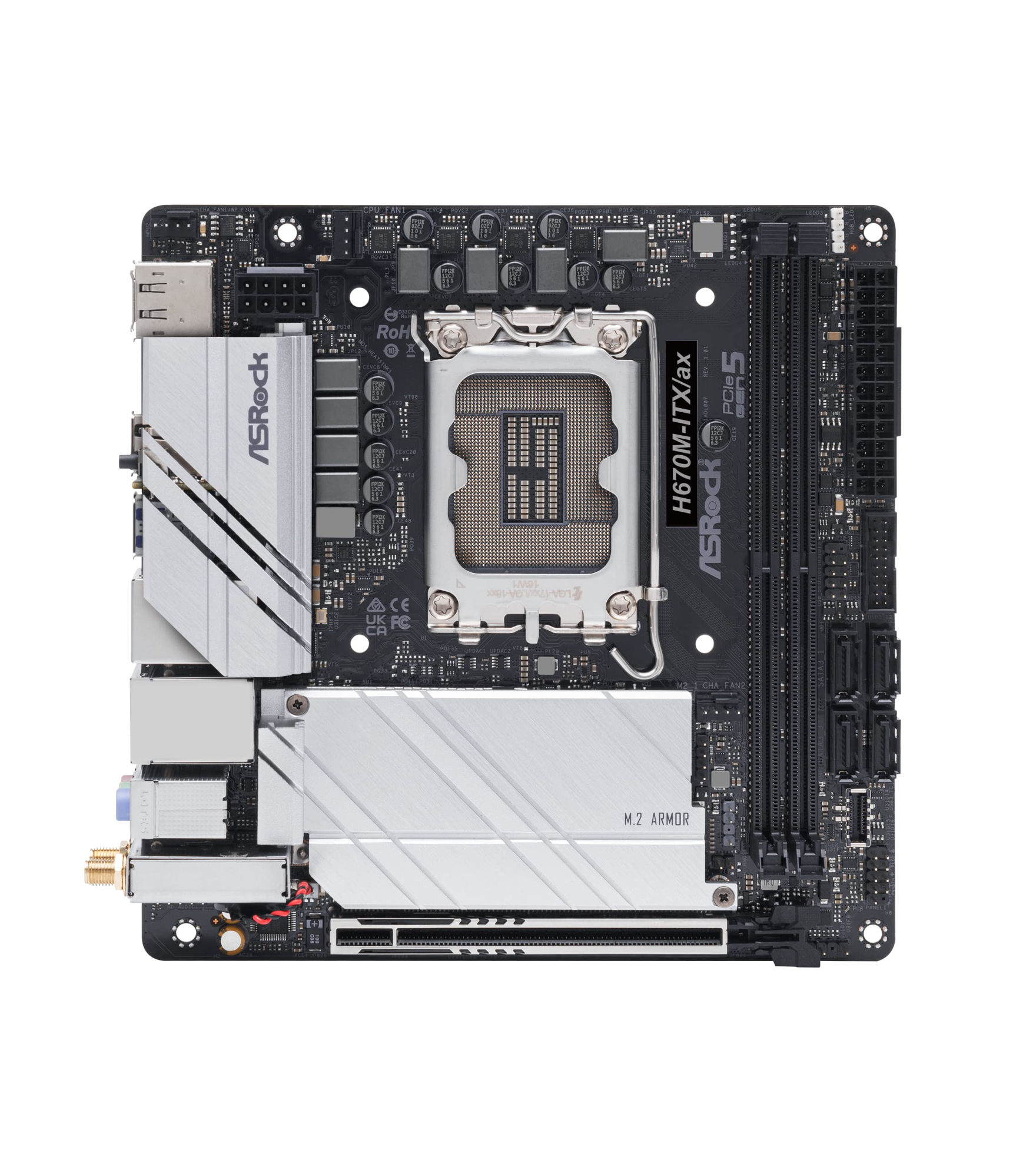 GetUSCart- ASRock H670M-ITX/ax Intel H670 Series CPU (LGA1700 ...