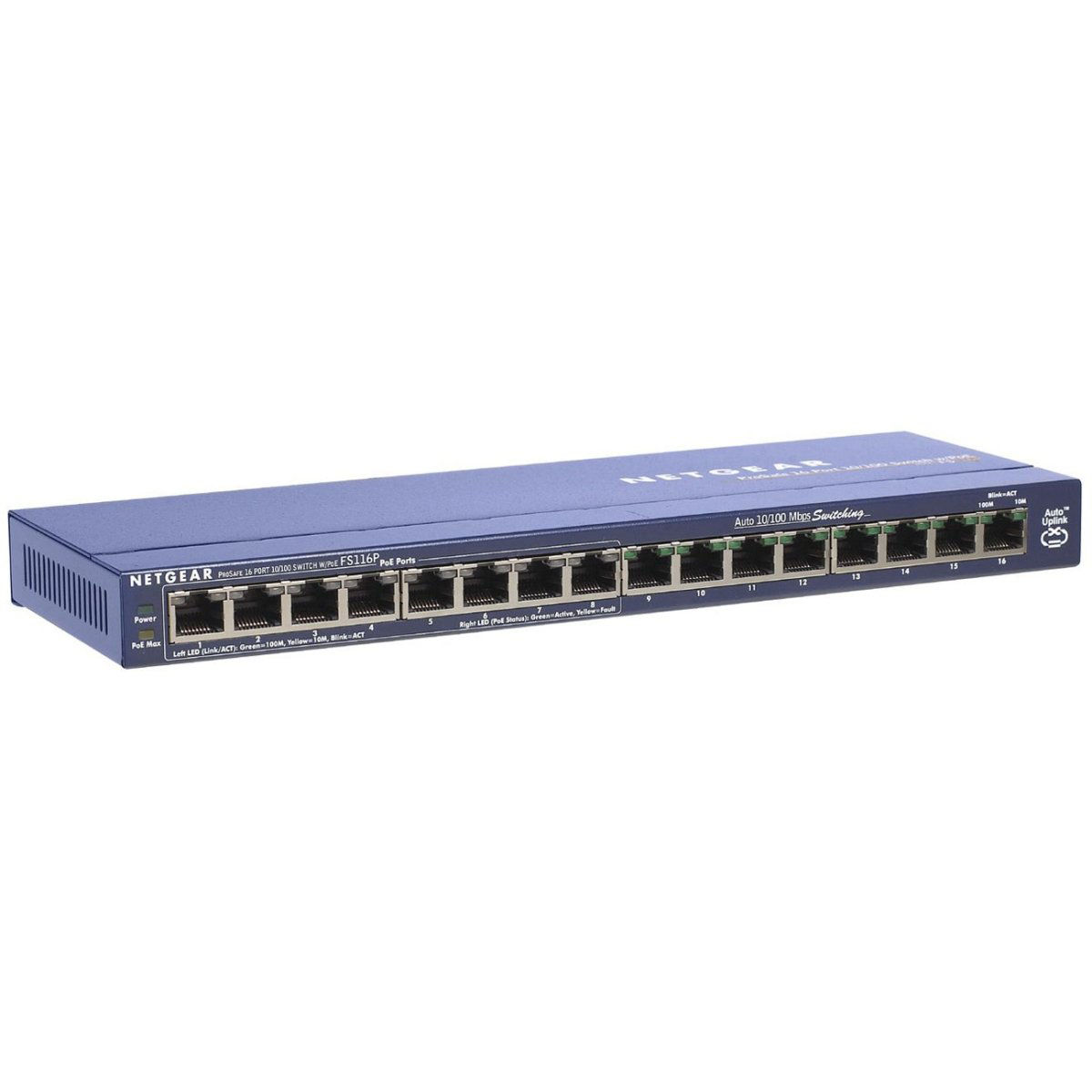 GetUSCart- Prosafe 16port 10/100 Desktop Switch With 8port Poe Fs116p