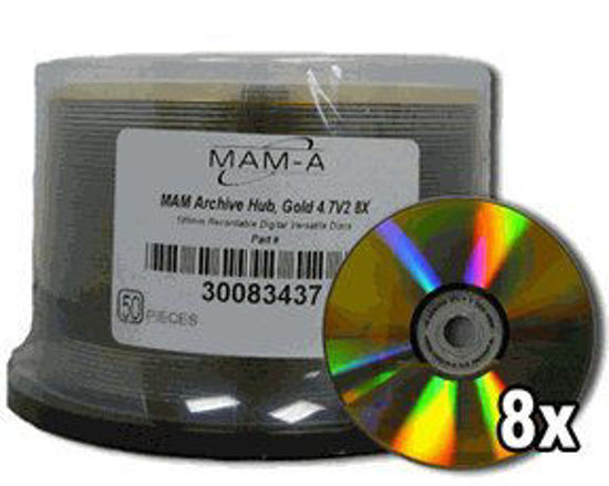 GetUSCart- MAM-A Mitsui Gold Archive 8x DVD-R with no logo in bulk - 50 ...