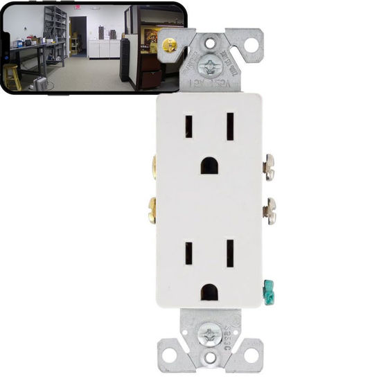 GetUSCart- 4K Ultra HD Wi-Fi Functional Wall Outlet Receptacle Spy ...