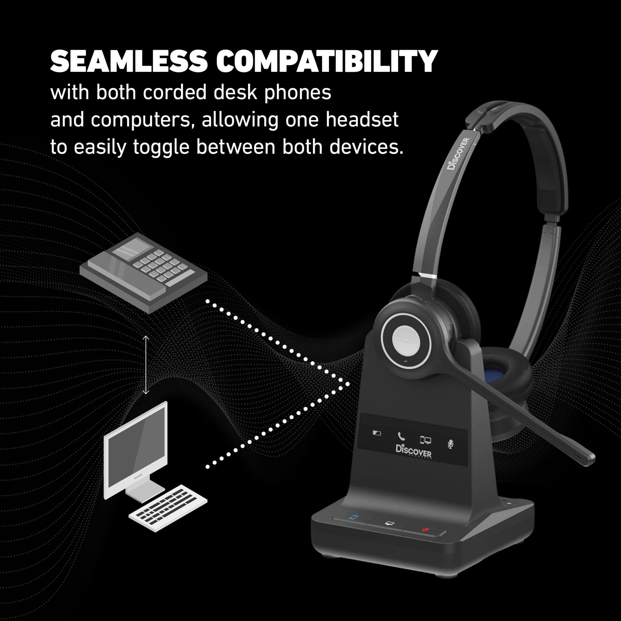 GetUSCart- Discover Adapt 30 Wireless DECT Headset with Mic | Computer ...