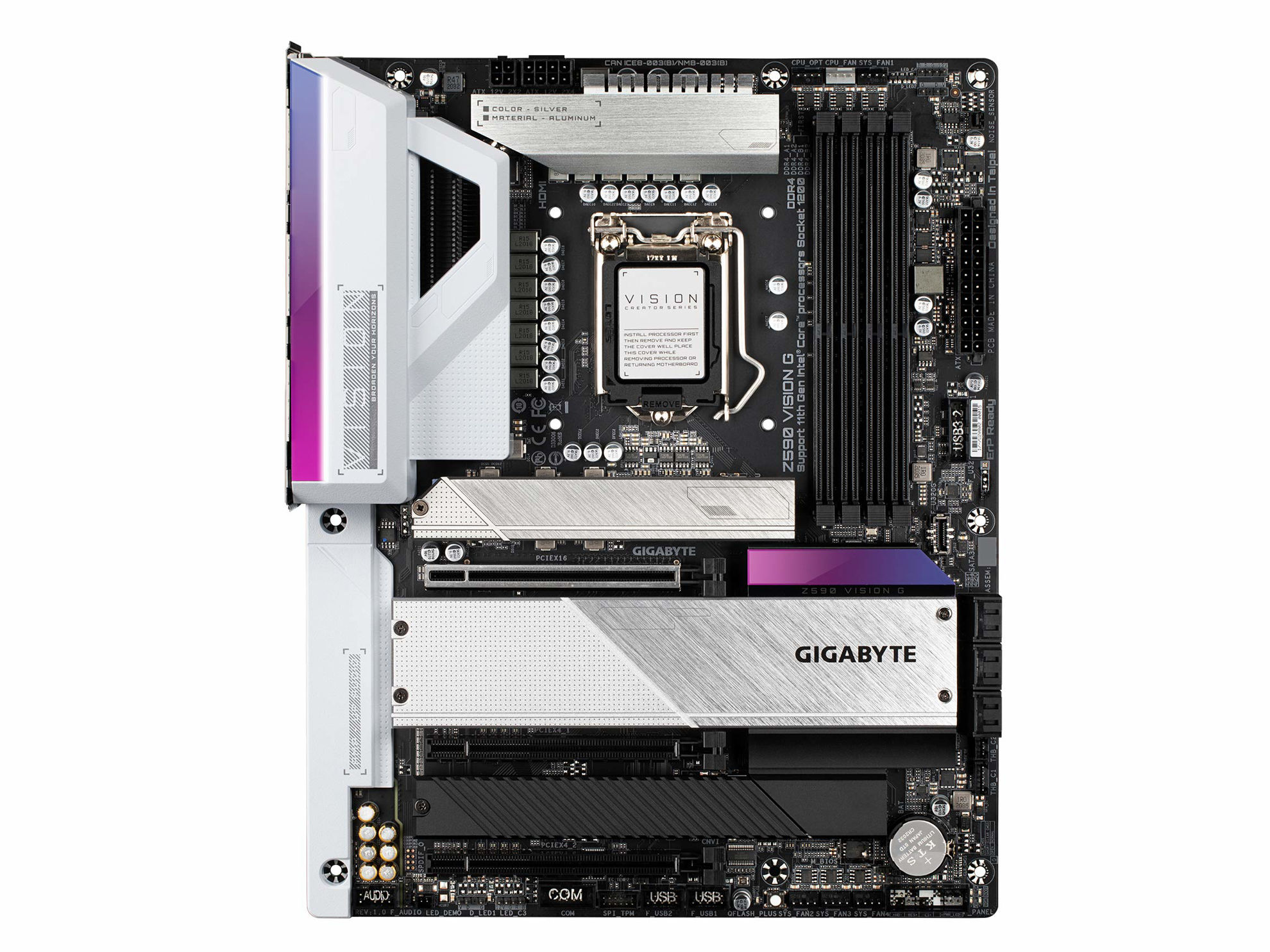 GetUSCart- GIGABYTE Z590 Vision G (LGA 1200/Intel Z590/ATX/3x M.2/PCIe ...
